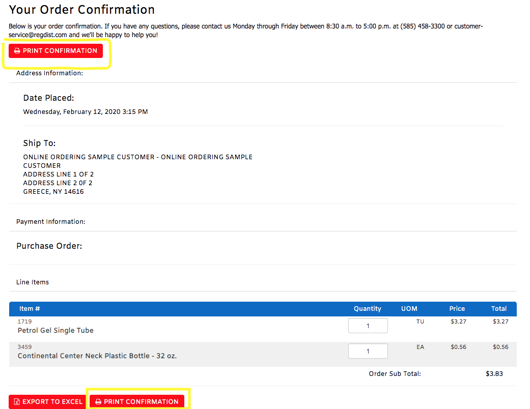Online Ordering Instructions